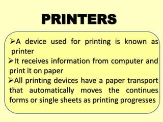 impact and non impact printers | PPTX