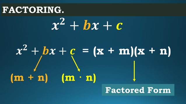 Factoring Quadratic Trinomials | PDF
