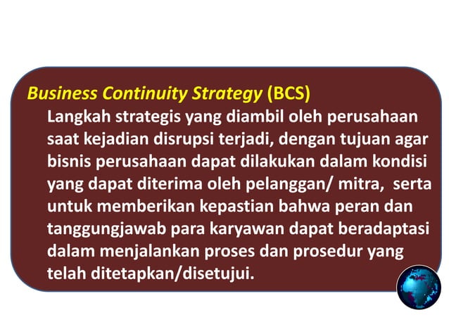 Teknik Penerapan, Perencanaan dan Implementasi Kebijakan BCM _ Materi ...