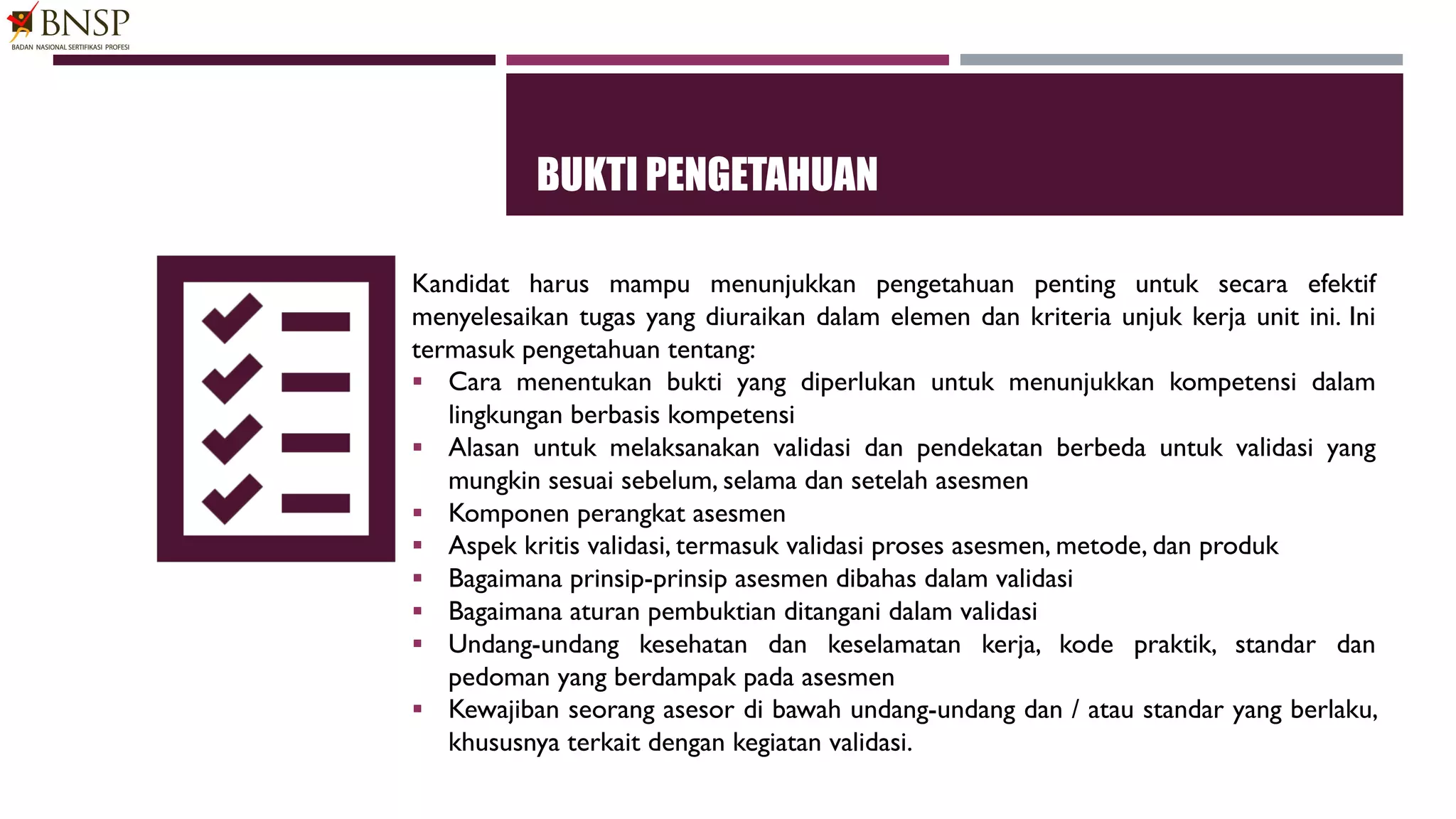 BNSP Modul Memberikan Kontribusi Dalam Validasi Asesmen | PDF