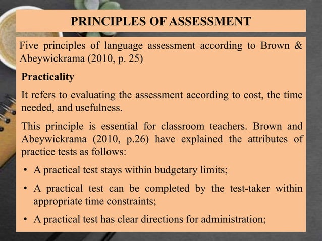 ASSESSMENT: PRINCIPLES OF ASSESSMENT | PPT
