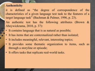 ASSESSMENT: PRINCIPLES OF ASSESSMENT | PPT