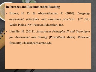 ASSESSMENT: PRINCIPLES OF ASSESSMENT | PPT