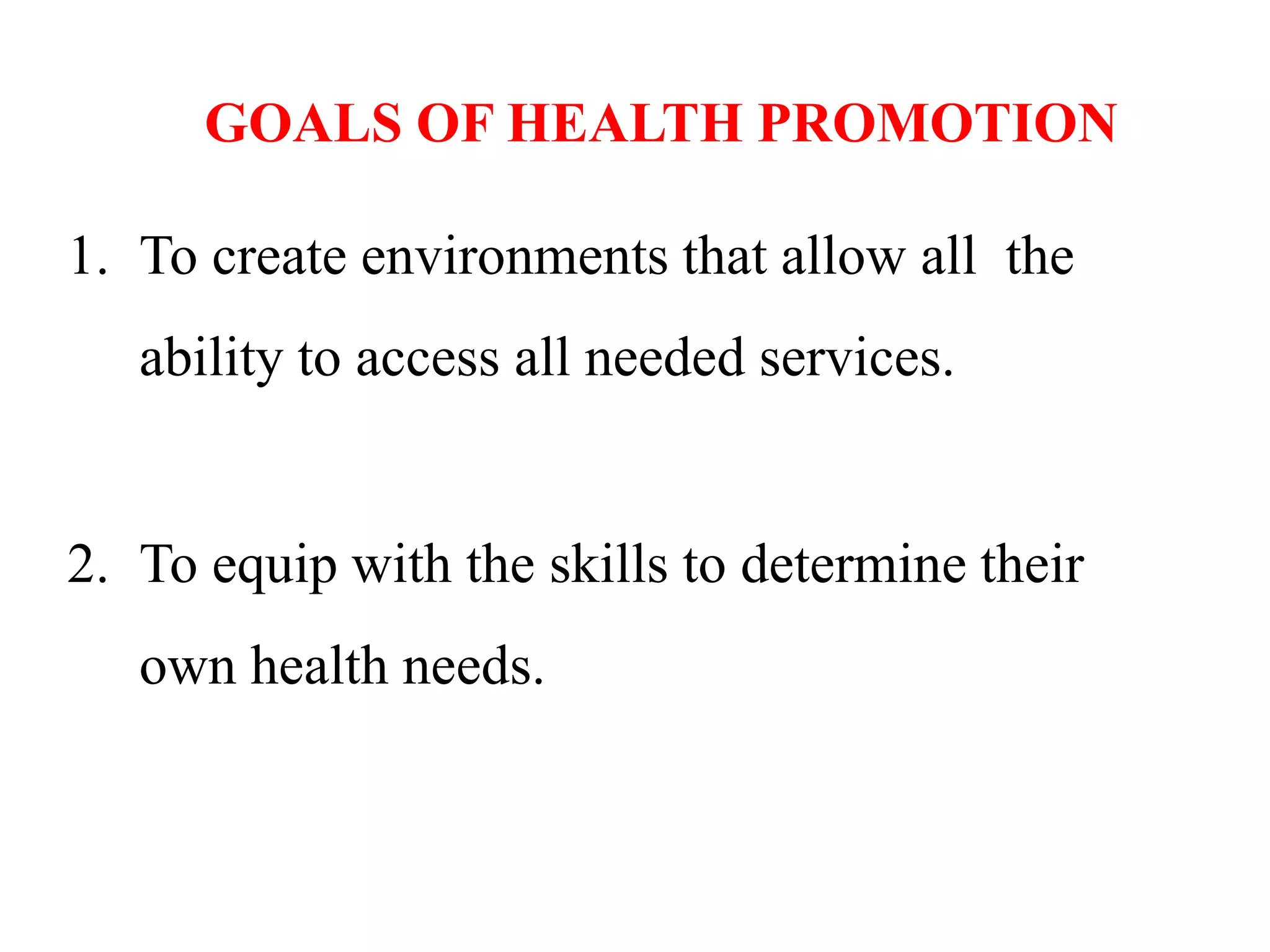 Health promotion & Health maintenance | PPTX