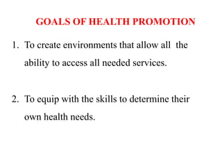 Health promotion & Health maintenance | PPTX
