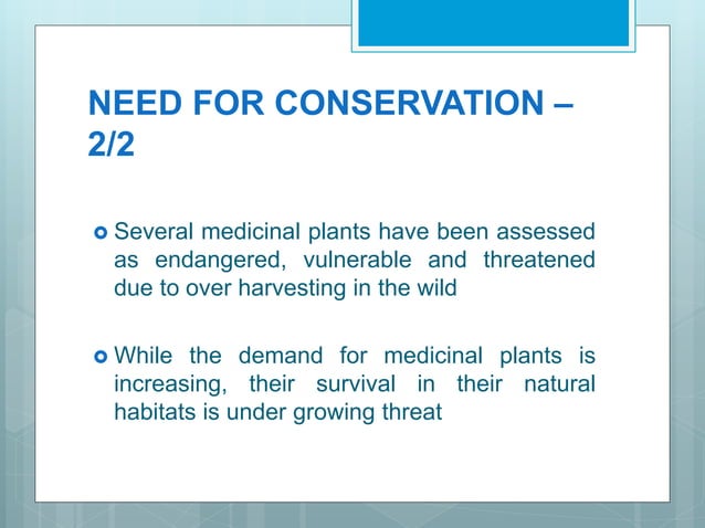 Conservation_of_Medicinal_Plants | PPT