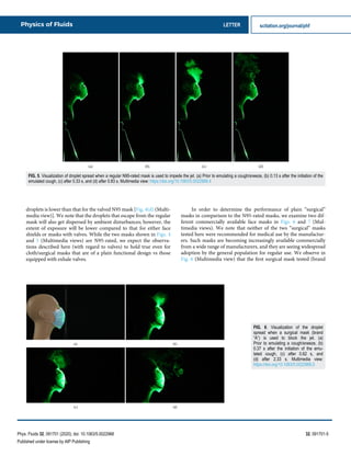 Visualizing droplet dispersal for face shields and masks with ...