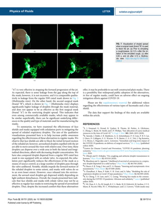 Visualizing droplet dispersal for face shields and masks with ...