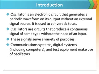 An Introduction to oscillators | PPT