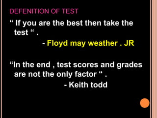 5. types of test | PPTX