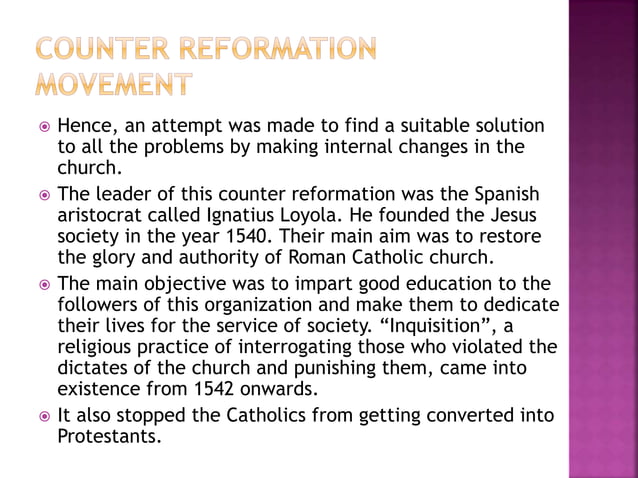 5. counter reformation movement | PPTX