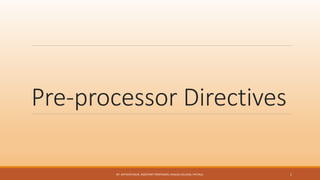Preprocessor directives | PPT