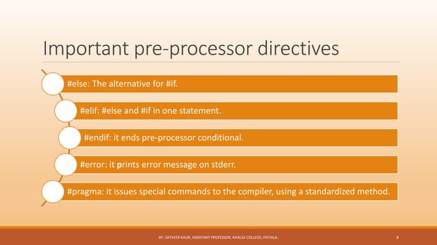 Preprocessor directives | PPT