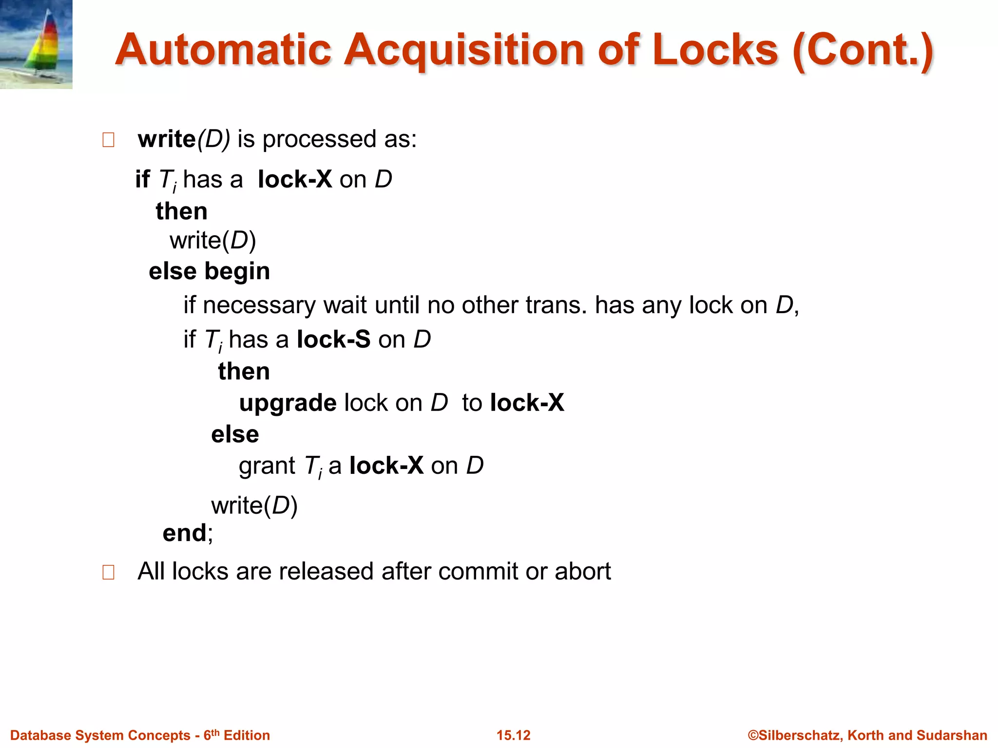 deadlock and locking - dbms | PPT