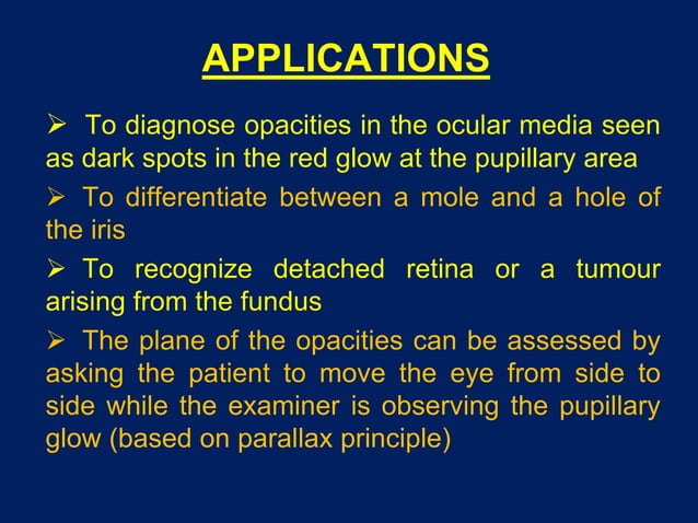 Ophthalmoscopy | PPT | Eye and Vision Conditions | Diseases and Conditions
