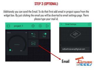 Steps to be done in blynk app to get alert notification or email | PDF