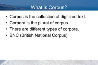 Functional English 24. Corpus and Its Usage in Language Learning. Code ...