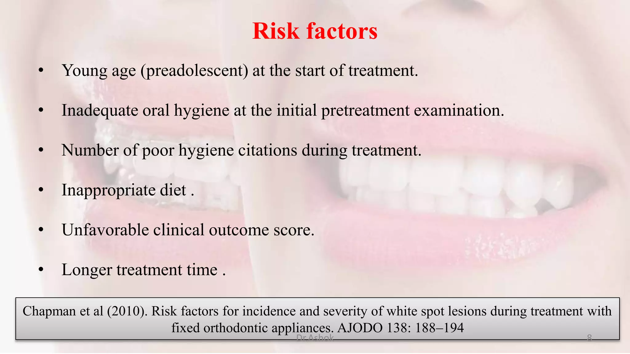 white spot lesion - prevention and management | PPTX