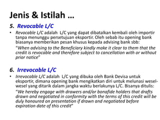 Pengertian, Fungsi & Jenis L/C_ Materi Training "EXPORT IMPORT" | PPTX