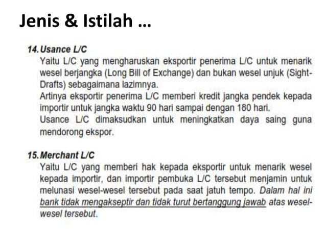 Pengertian, Fungsi & Jenis L/C_ Materi Training "EXPORT IMPORT" | PPTX