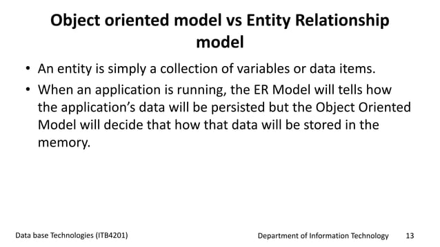 Introduction To Object Oriented Databases Ppt 6966