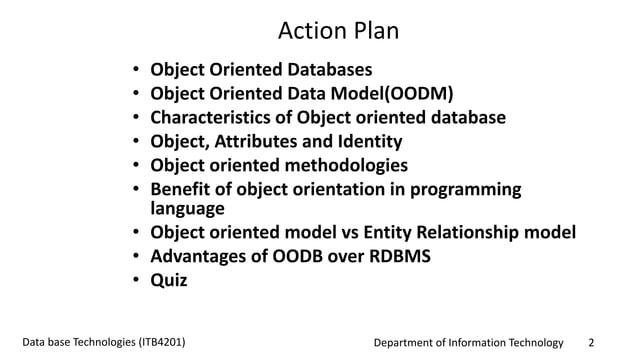 Introduction To Object Oriented Databases Ppt