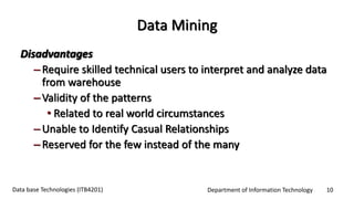Introduction to Data warehousiing and Mining | PPTX | Databases | Computer Software and Applications