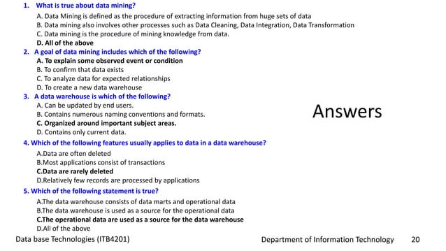 Introduction to Data warehousiing and Mining | PPT