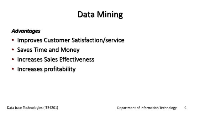 Introduction to Data warehousiing and Mining | PPT