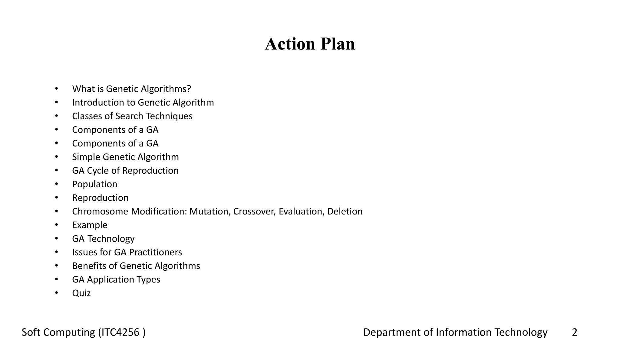 Introduction to Genetic Algorithms | PPTX
