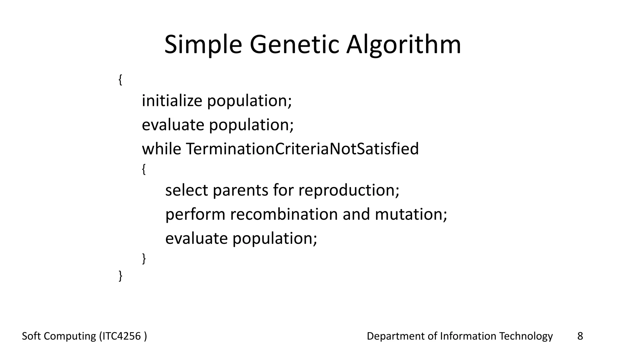 Introduction to Genetic Algorithms | PPT