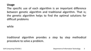 Genetic algorithms vs Traditional algorithms | PPTX