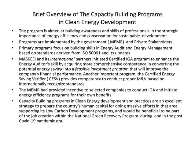 Jon Respati, MASKEEI - Capacity Building for Energy Efficiency and ...