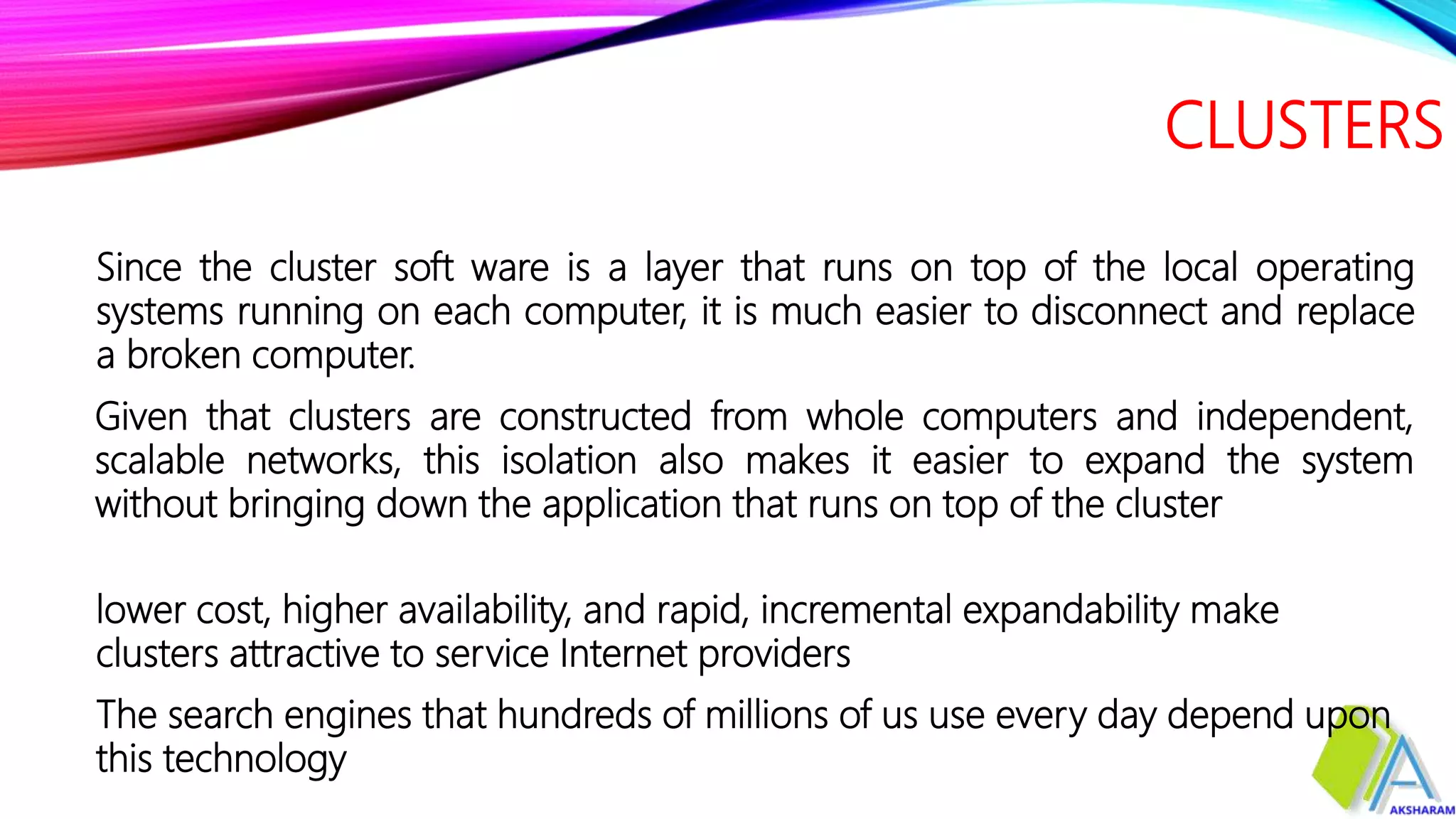 Clusters and Wharehouse Scale Computers | PPTX | Computer Networking | Computing