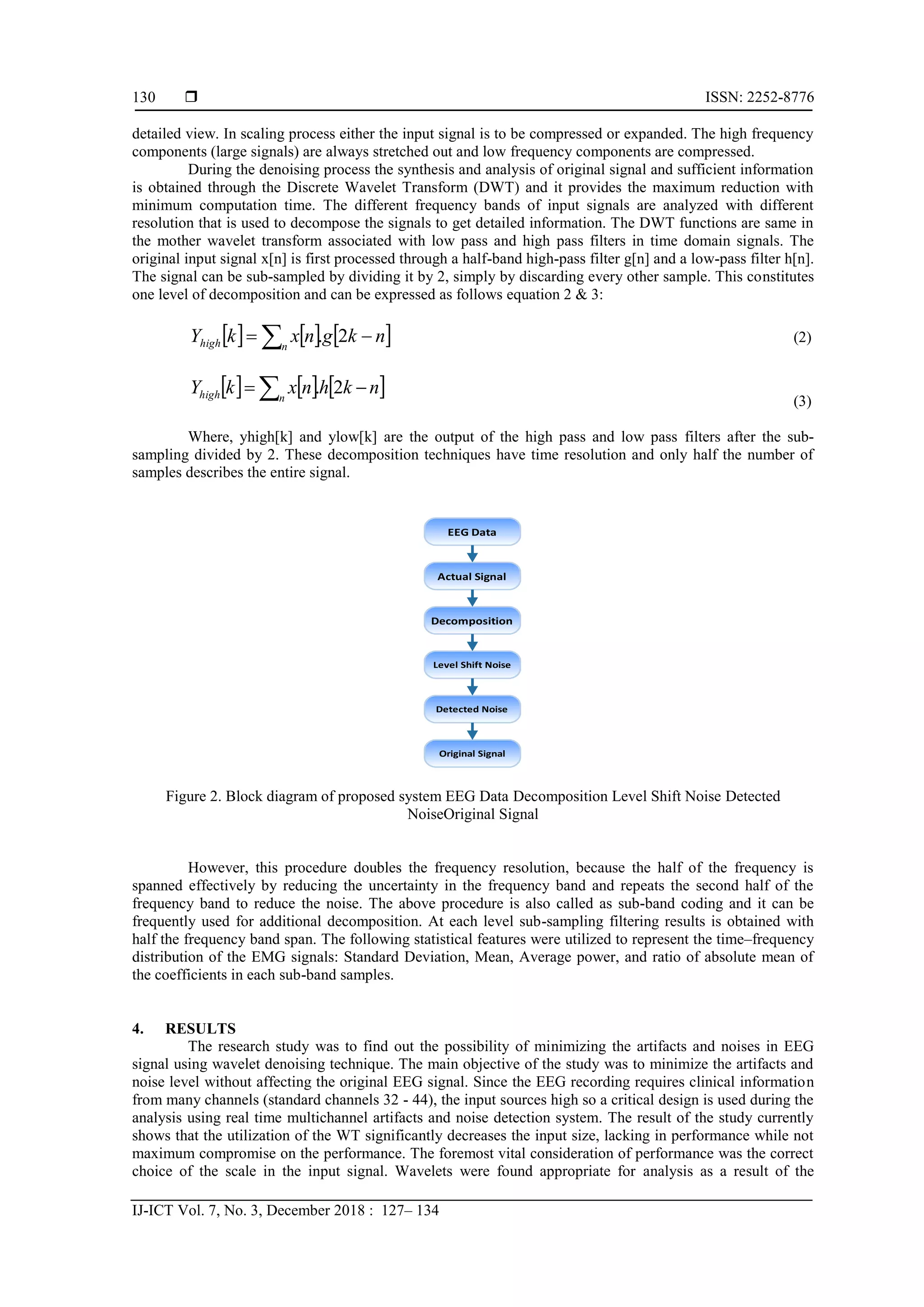 5 Detection And Separation Of Eeg Artifacts Using Wavelet Transform