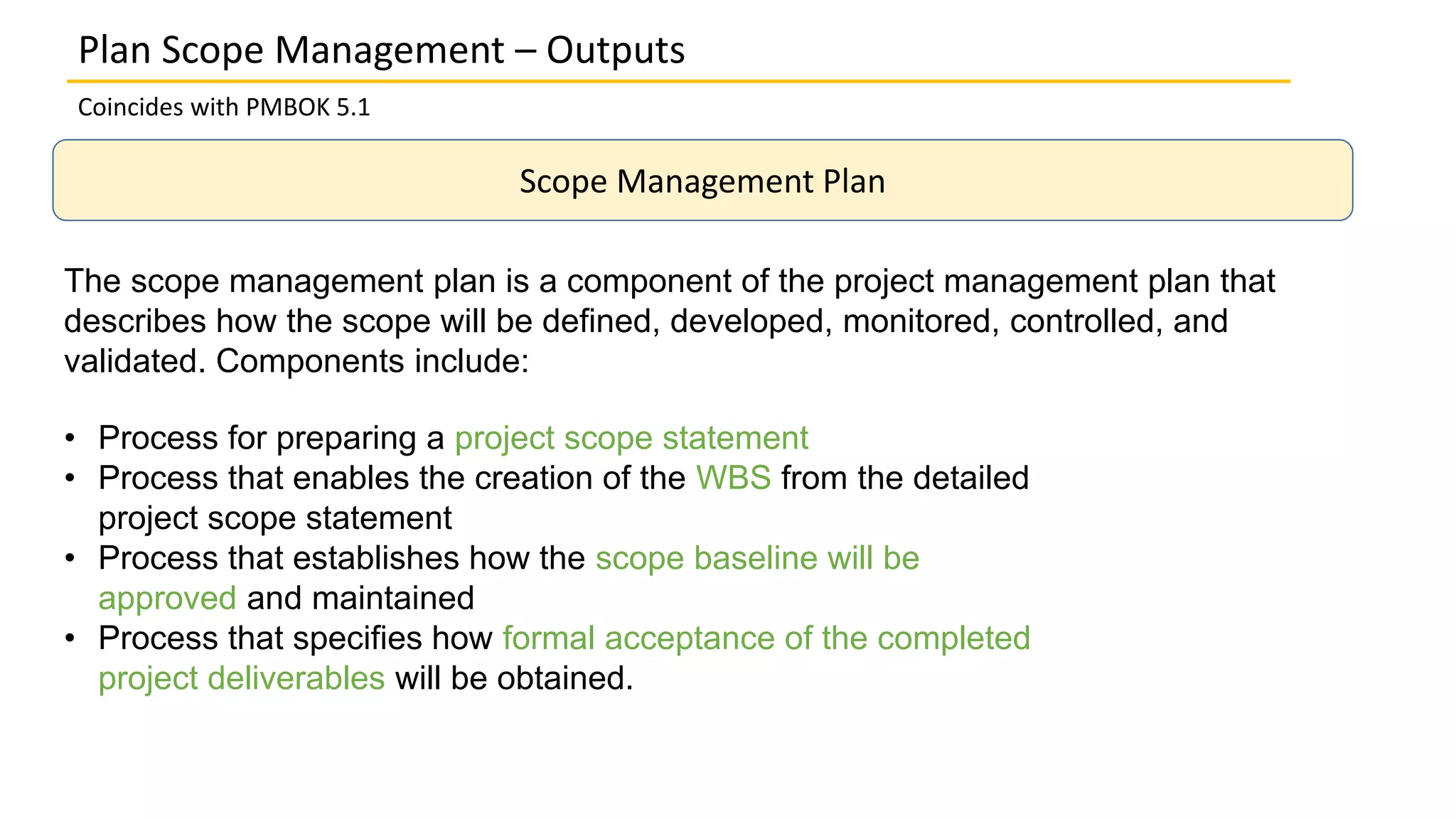 5.1 Plan Scope Management | PPTX