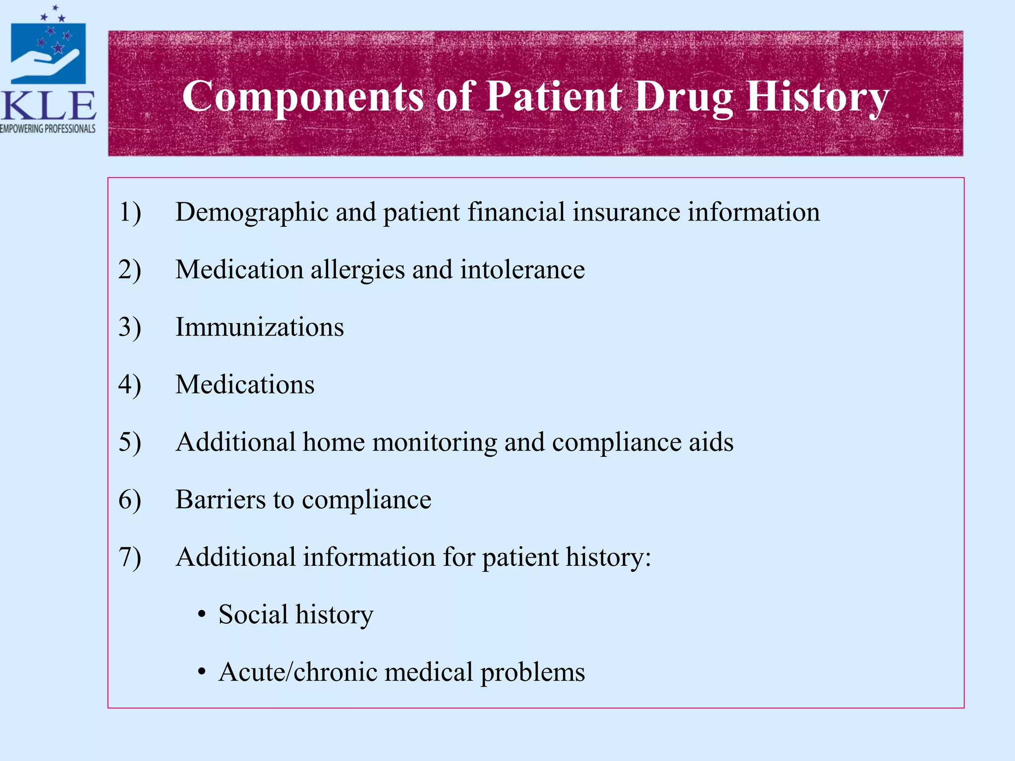Medication history Interview | PDF