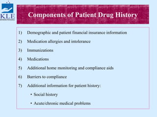 Medication history Interview | PDF