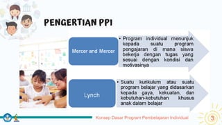 Konsep Dasar Program Pembelajaran Individual | PPTX