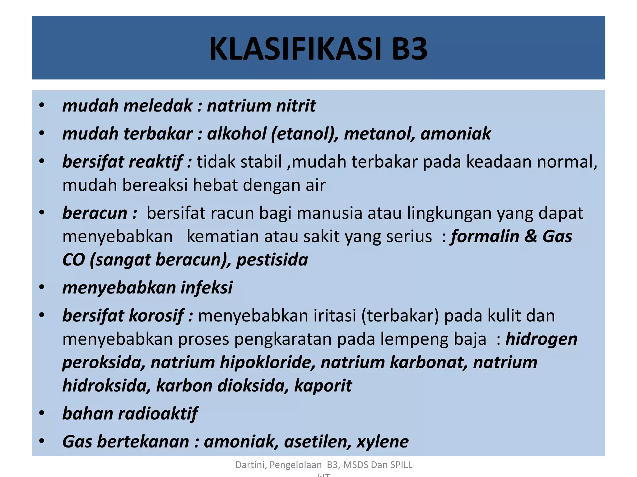 Pengelolaan Bahan Berbahaya & Beracun (B3) | PPTX