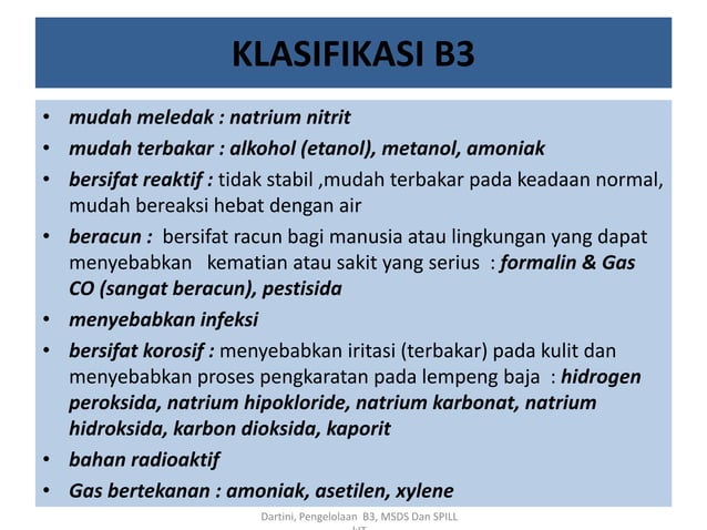 Pengelolaan Bahan Berbahaya & Beracun (B3) | PPTX