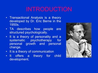 TRANSACTIONAL ANALYSIS | PPTX