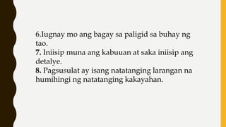 5.filipino 3 paalala sa pagsulat papel sa lipunanng isang nagsusulat ...
