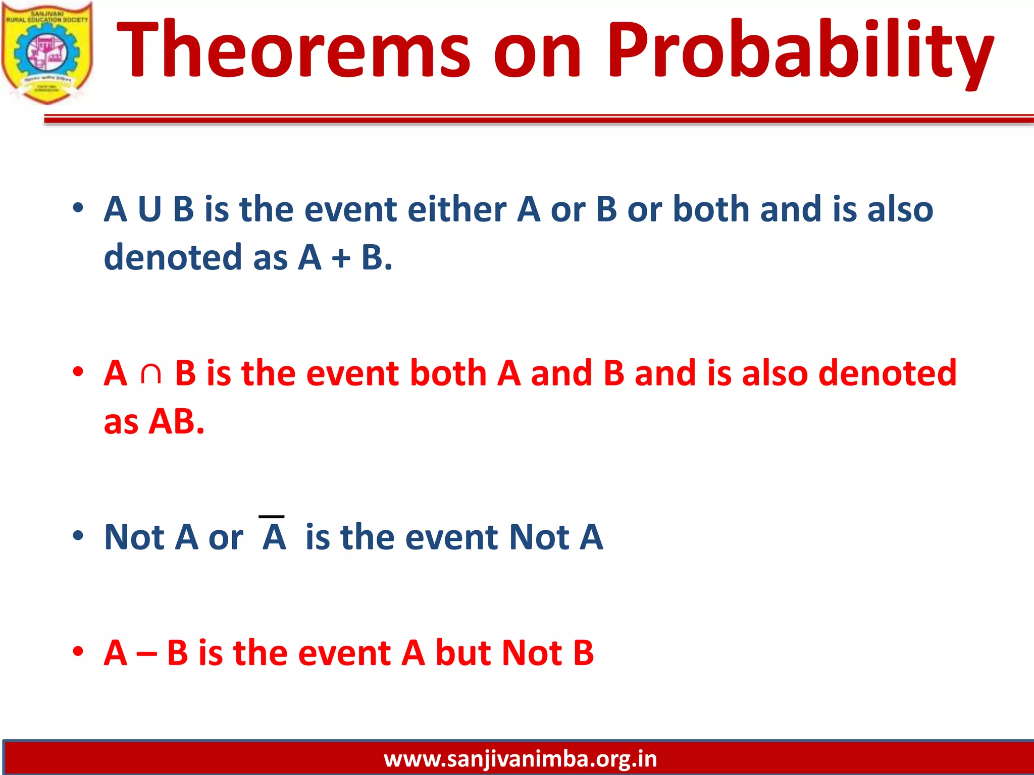 5.3 theorems on probability | PPTX