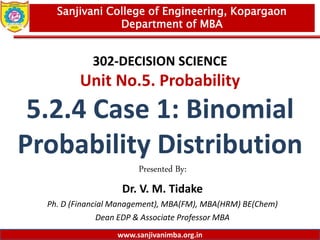 5 2 4 Case 1 Binomial Probability Distribution Pptx