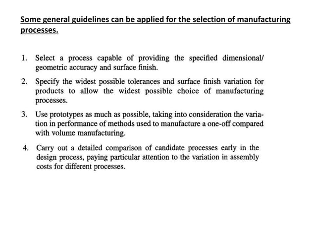 material evaluation and process selection | PPTX | Physics | Science