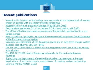 How costs affect deployment of low carbon technologies - analysis with JRC-EU-TIMES | PPT