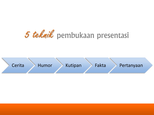 5 teknik pembukaan presentasi | PDF