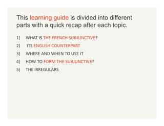 5 things you need to know about french subjunctive | PPT