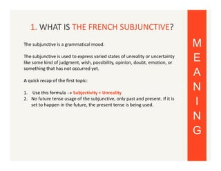 5 things you need to know about french subjunctive | PDF